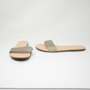 TKEES | Shoes | New Tkees Alex Glitter Sparkle Gold Neutral Open Toe ...